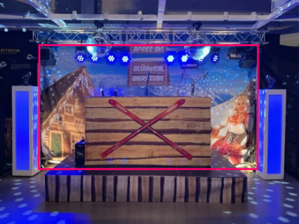 Decordoek Apres Ski op pipe & drape standaard (5 meter breed) - PSOUND ...